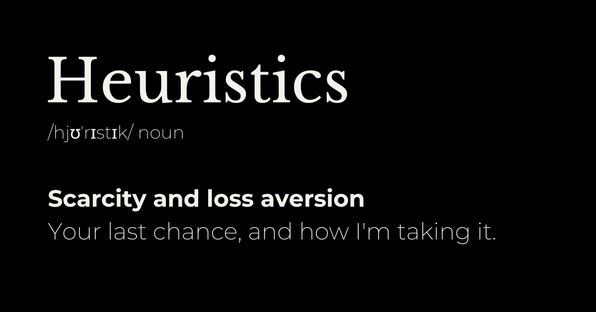 Heuristics: Scarcity And Loss Aversion As Motivators – Nick Allen